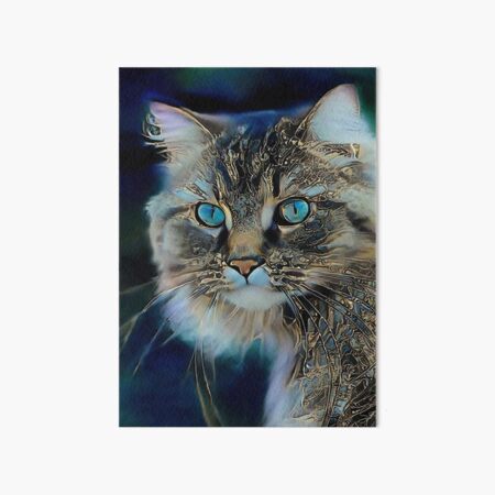 "Joshua, cat, chat, cat, lea roche paintings" Art Board Print by ...