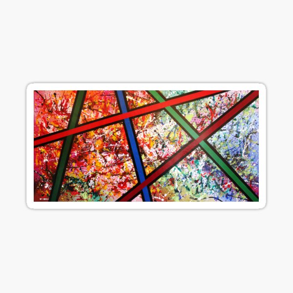 "Intersection abstract art" Sticker by PeterKeresztury | Redbubble