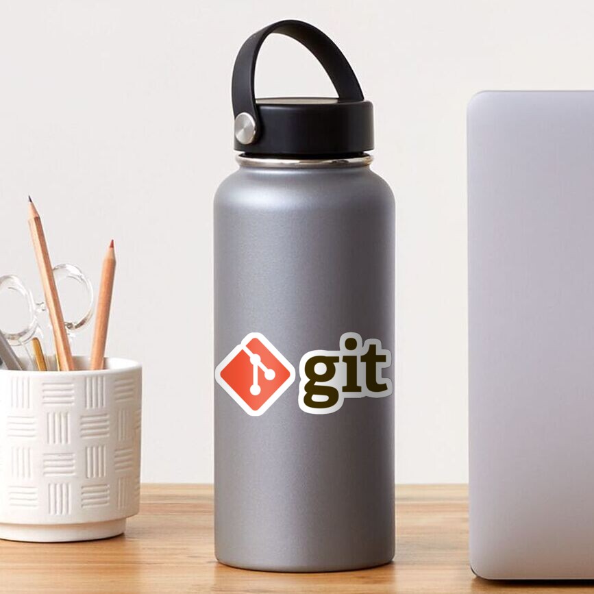 "Git Logo" Sticker for Sale by CodingHarry | Redbubble