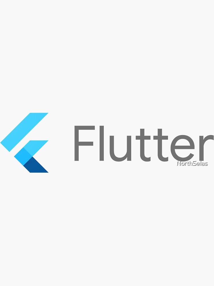 "Flutter Logo" Sticker for Sale by CodingHarry | Redbubble