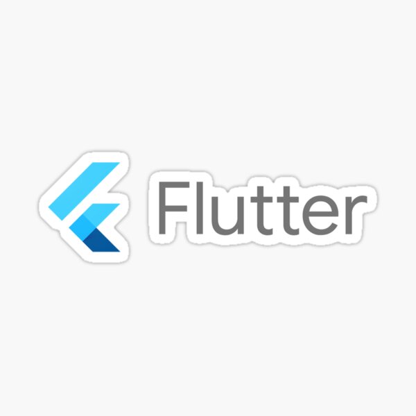 "Flutter Logo" Sticker for Sale by CodingHarry | Redbubble