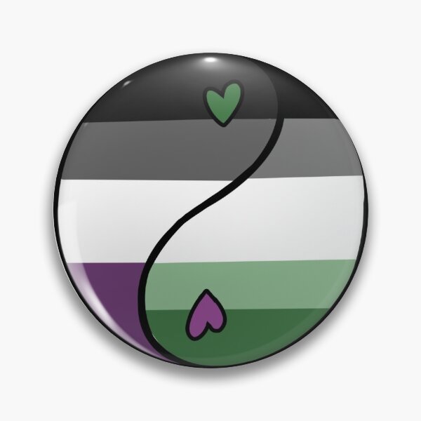 "Aromantic Asexual Aro Ace Pride LGBTQ+ Cute" Pin for Sale by ...