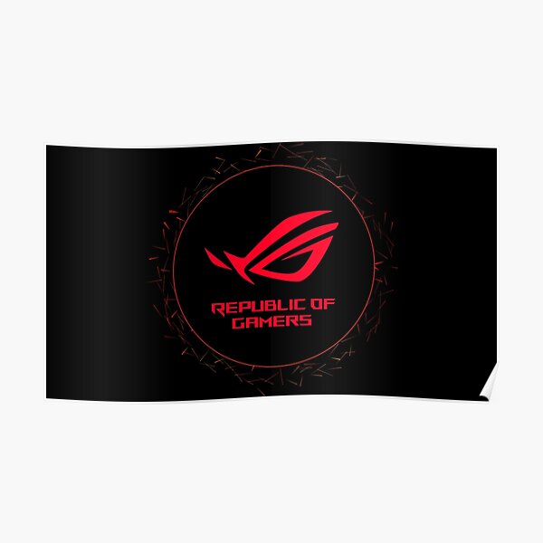 "Republic of Gamers - Asus Rog Strix Logotipe" Poster for Sale by ...