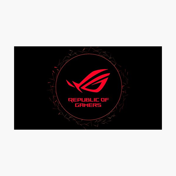 "Republic of Gamers - Asus Rog Strix Logotipe" Photographic Print for ...