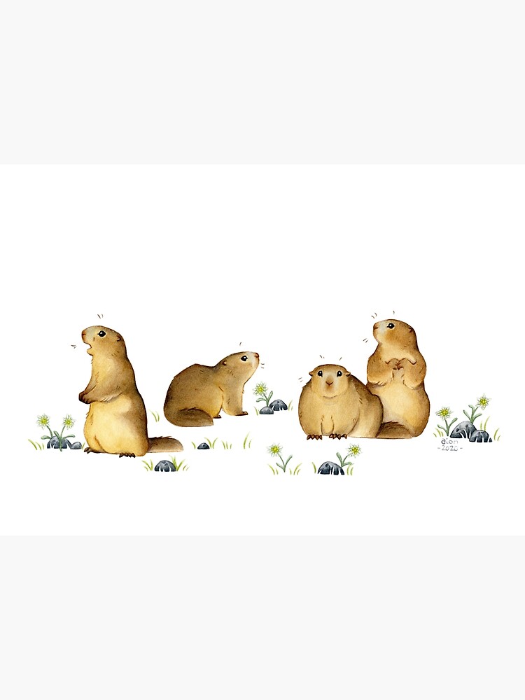 "Marmot family" Poster for Sale by DelphineDion | Redbubble