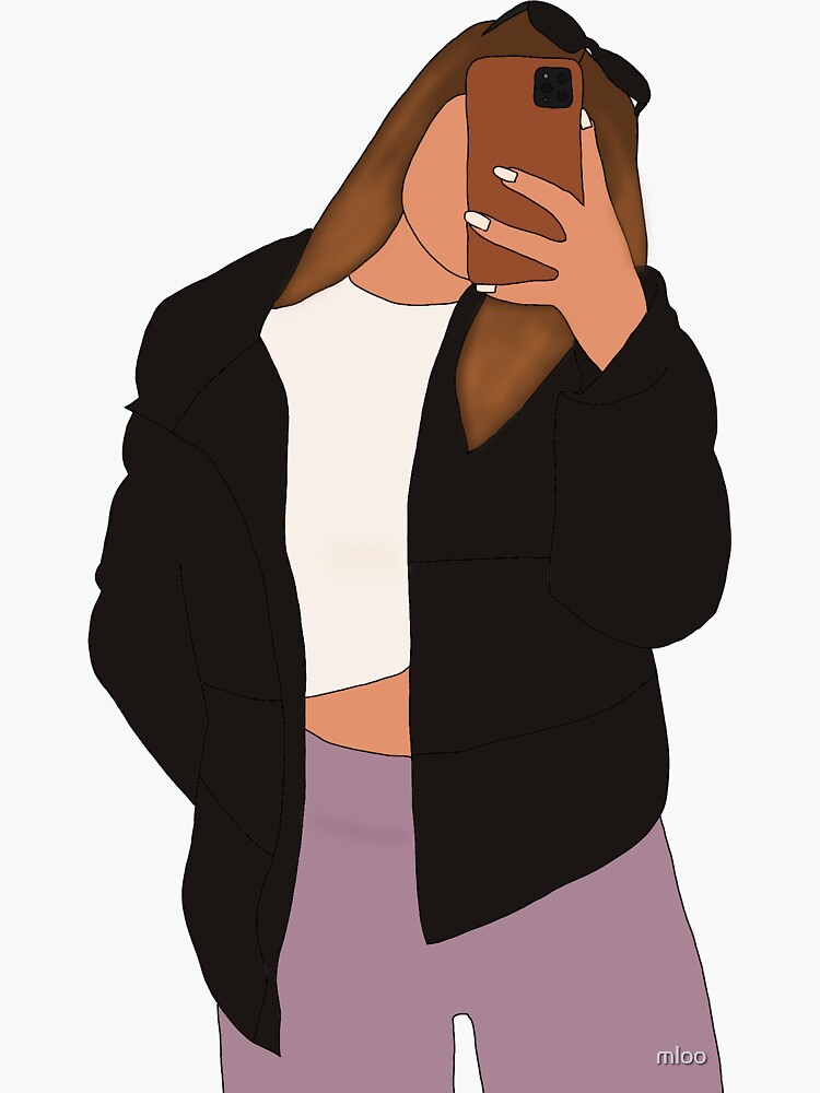 "Addison Rae Selfie 1" Sticker by mloo | Redbubble