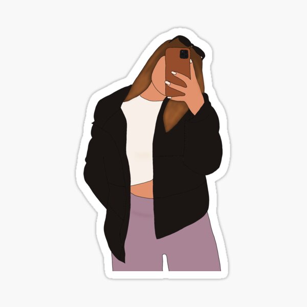 "Addison Rae Selfie 1" Sticker by mloo | Redbubble