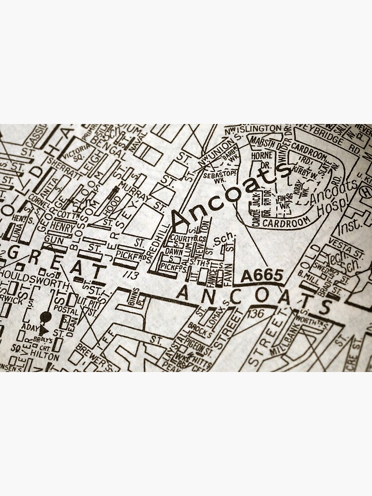 "Great Ancoats St,Manchester, North West map" Sticker for Sale by ...
