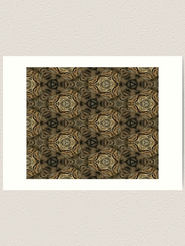 Impression artistique « Motif kaléidoscope hexagonal des années 60 ...