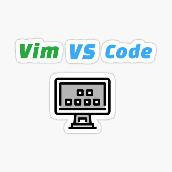 "Vim VS Code" Sticker for Sale by danycer97 | Redbubble