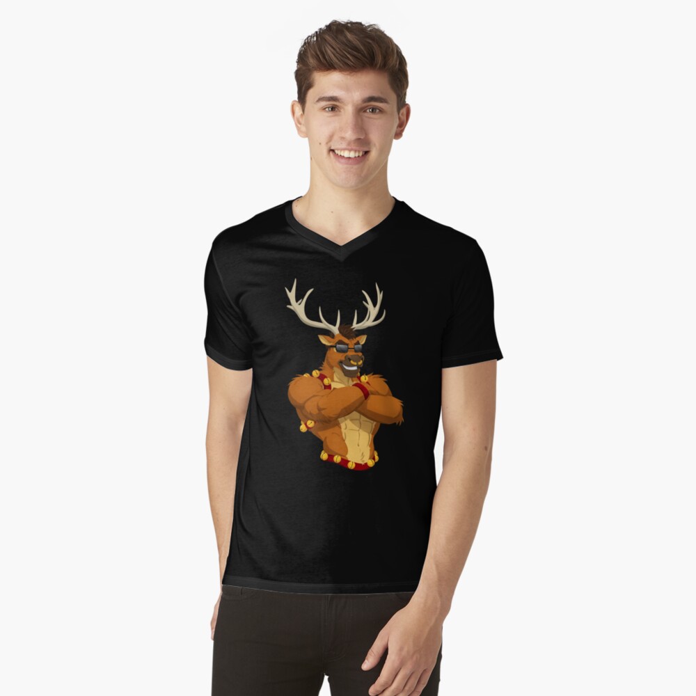 "Buff Reindeer Christmas Design" Sticker for Sale by 99Nightmare99 ...