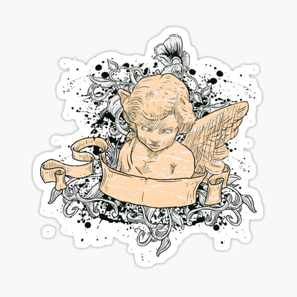"Angel oldschool" Sticker by igorduartetkd | Redbubble