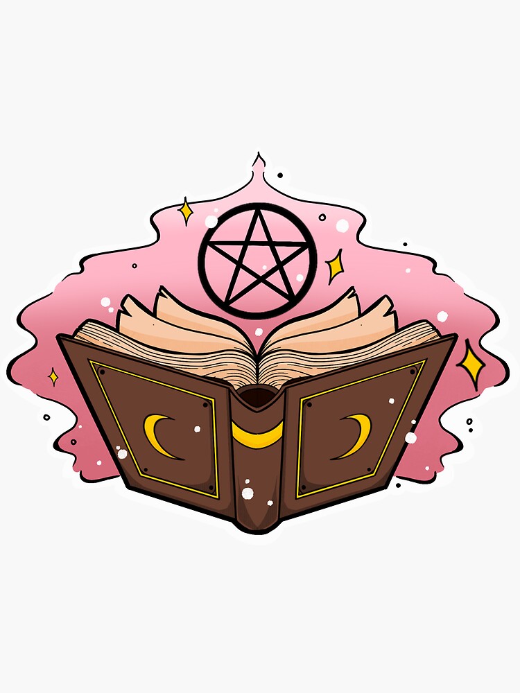 "Magical Spell Book Sticker" Sticker for Sale by GeorgiaMarie13 | Redbubble