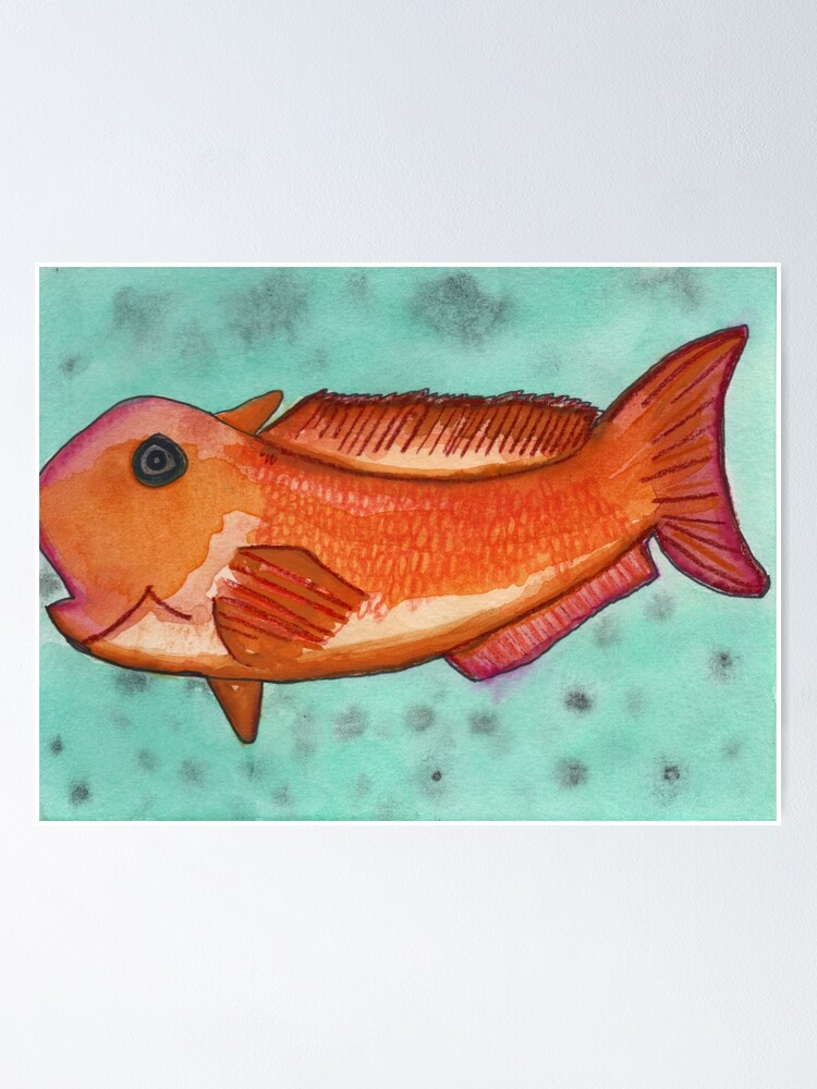 "Tile Fish Starts with T Ocean Alphabet Animals" Poster by erinbelkin ...
