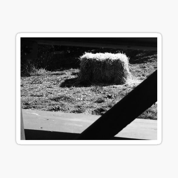 "Bail of hay (black and white)" Sticker for Sale by TmartUS | Redbubble