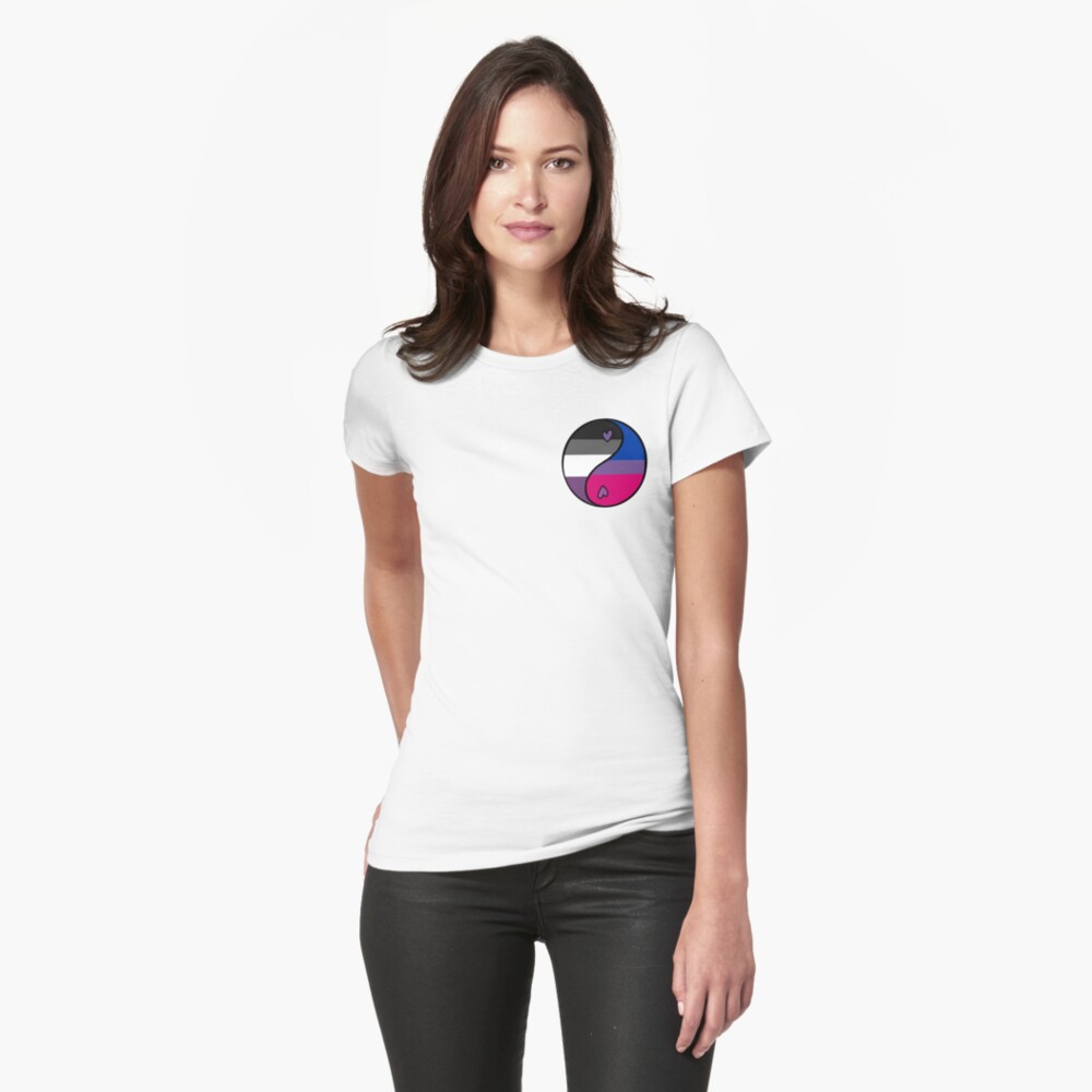 "Biromantic Asexual / Bi Ace Cute LGBTQ+ Pride Flag Yin Yang" Pin for ...