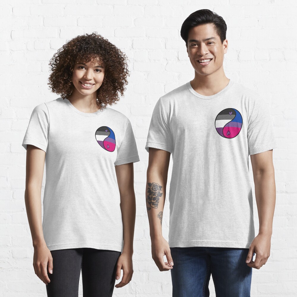 "Biromantic Asexual / Bi Ace Cute LGBTQ+ Pride Flag Yin Yang" Pin for ...