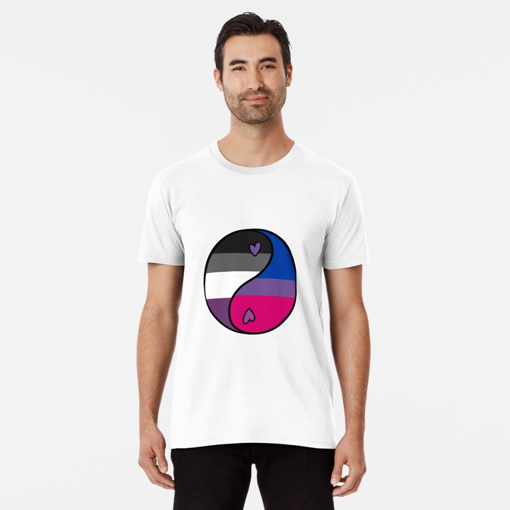 "Biromantic Asexual / Bi Ace Cute LGBTQ+ Pride Flag Yin Yang" Pin for ...