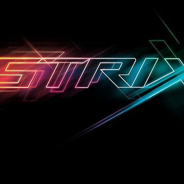 "Strix Asus Rog Logo Neon Multicolor - Republic of gamers" Sticker by ...