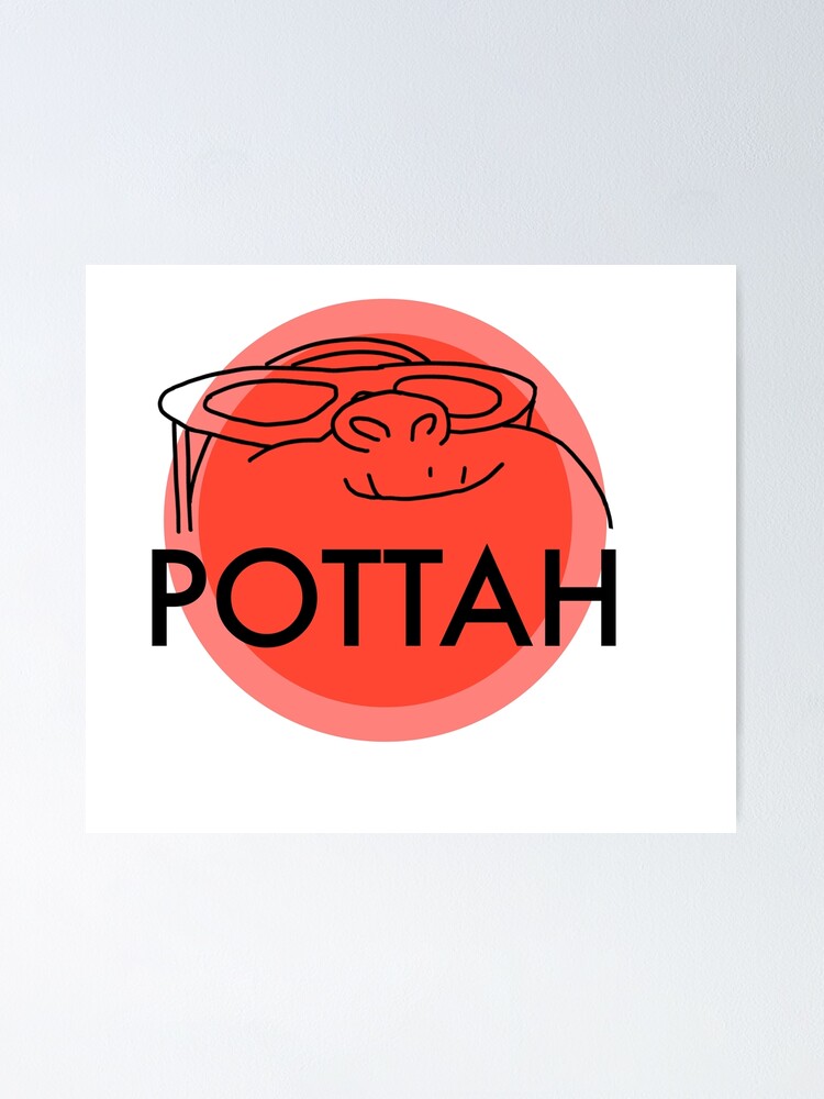 "POTTAH Meme Drawing - red edition" Poster for Sale by Rosadraws ...