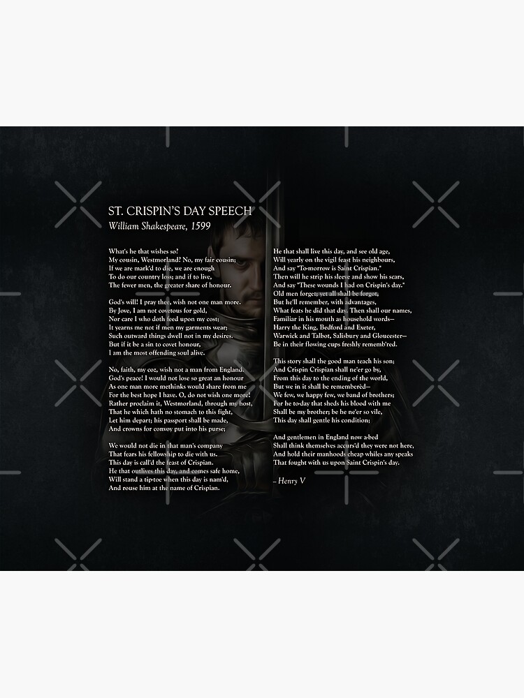 St. Crispin's Day Speech by Shakespeare Premium Matte Vertical Poster ...