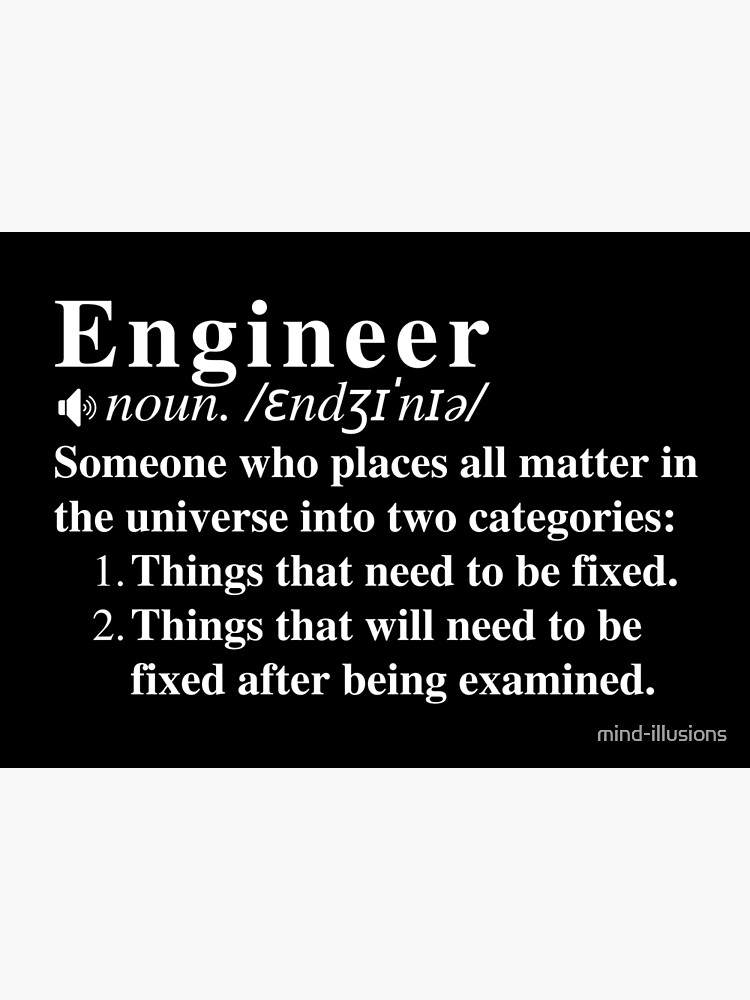 "Funny Engineer Definition" Poster by mind-illusions | Redbubble