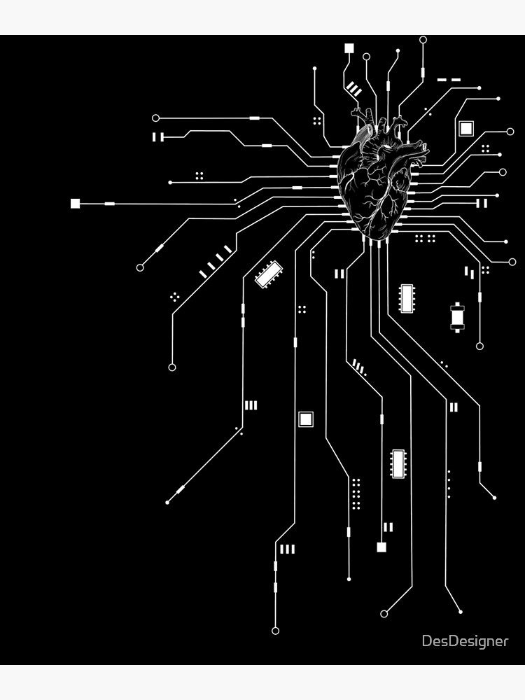 "Anatomical heart CPU PCB | programmer computer scientist science nerd PC" Poster for Sale by ...