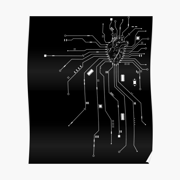 "Anatomical heart CPU PCB | programmer computer scientist science nerd PC" Poster for Sale by ...