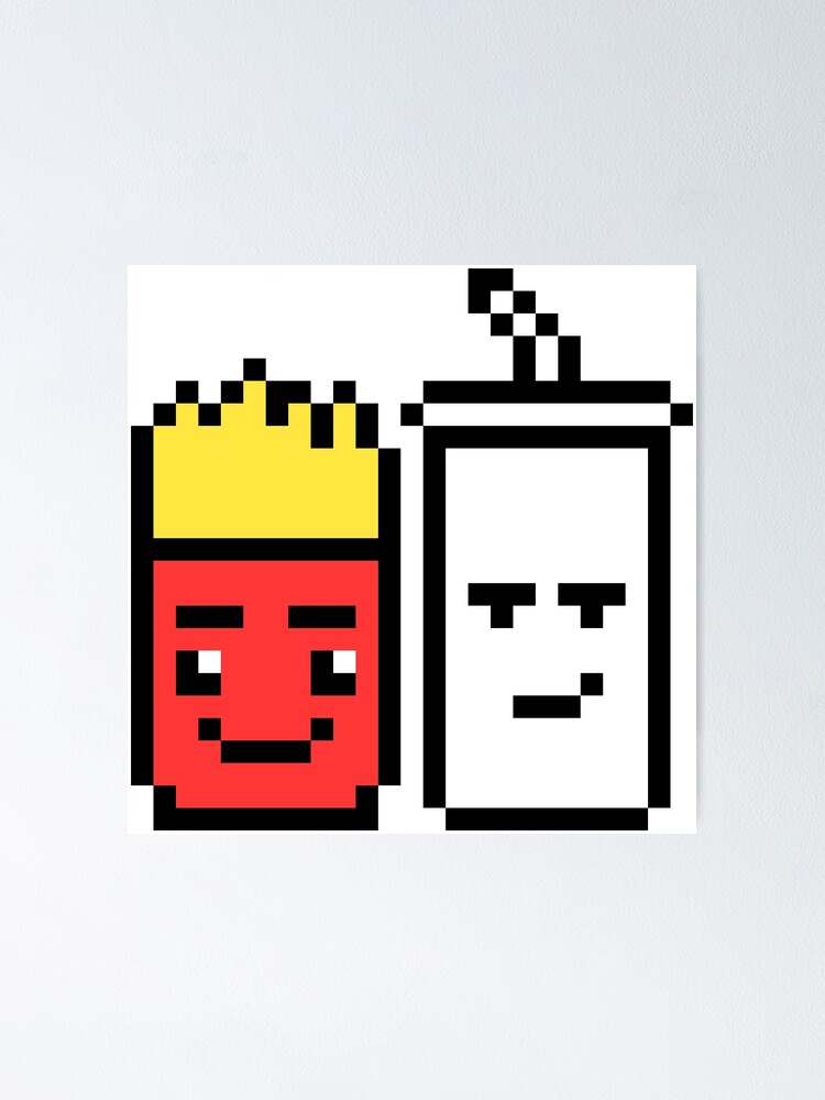 "8 Bit Fries and Shake" Poster by derpfudge | Redbubble