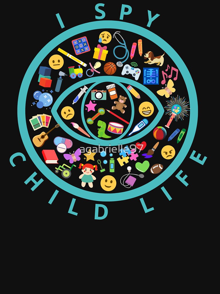 "iSpy Child Life (large icons and eye)" T-shirt for Sale by ...
