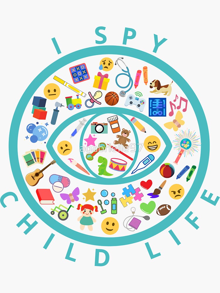"iSpy Child Life (large icons and eye)" Sticker for Sale by ...