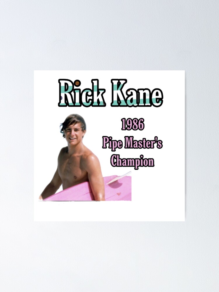 North Shore Surf Rick Kane 1986 Pipe Masters Champion Poster By