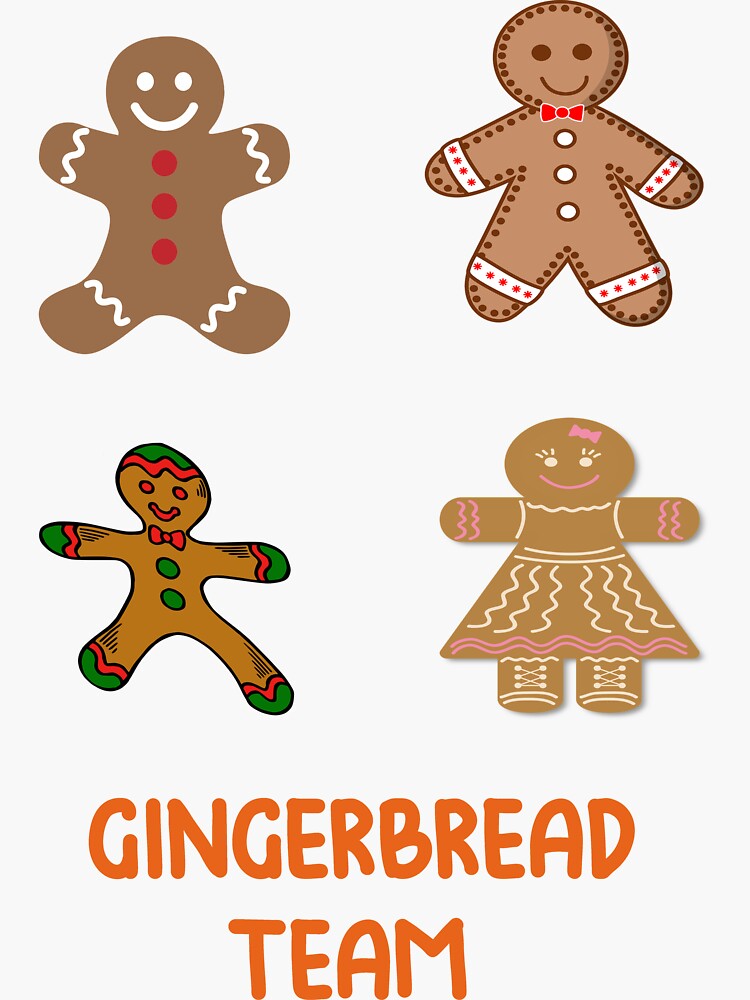 "Sticker pack: Gingerbread Team" Sticker for Sale by AVIROS | Redbubble