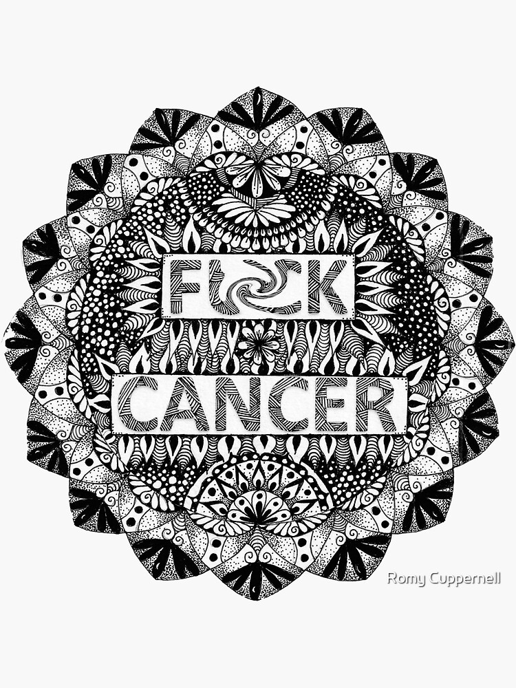 "F Cancer" Sticker for Sale by MrsCupp | Redbubble