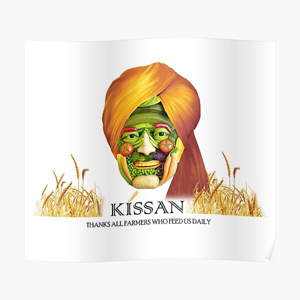 "Kissan Thanks to all farmers who feed us Daily " Poster for Sale by ...