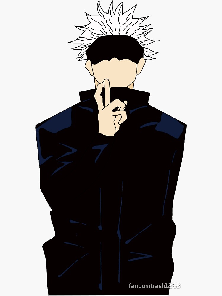 "Simple Gojo Fan Art" Sticker by fandomtrash1263 | Redbubble