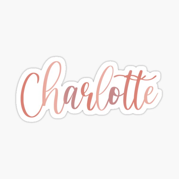 "Charlotte" Sticker for Sale by coralscreations | Redbubble