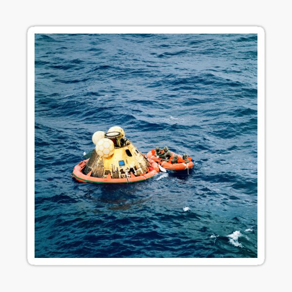 "Apollo 11 Capsule Splashdown" Sticker for Sale by Star-Citizen | Redbubble