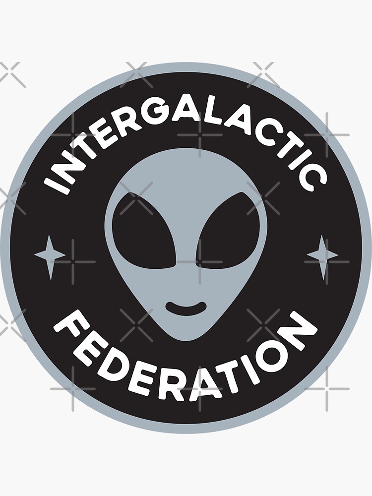 "Intergalactic Federation Alien Logo - Color" Sticker for Sale by ...
