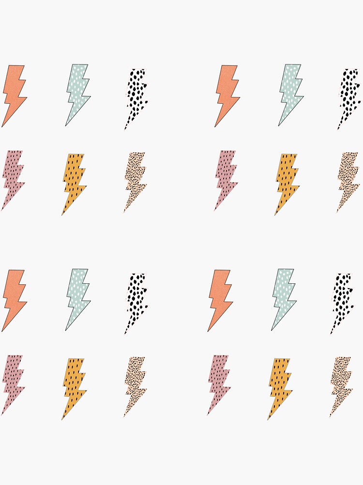 "Lightning bolt aesthetic tiktok sticker pack large tik tok " Sticker ...