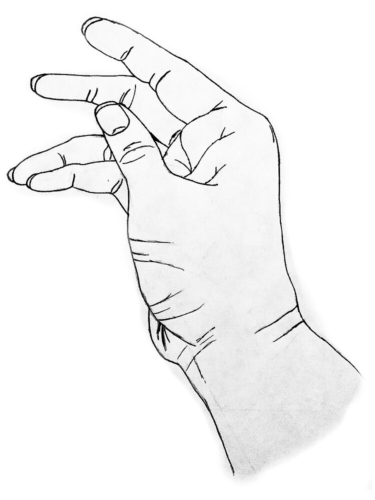 "Hand Line Drawing" Poster for Sale by Phelps8 | Redbubble