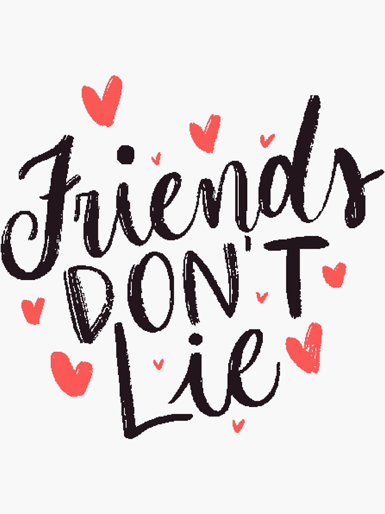 "Stranger things friends don’t lie" Sticker by Cedarcityvinyl | Redbubble