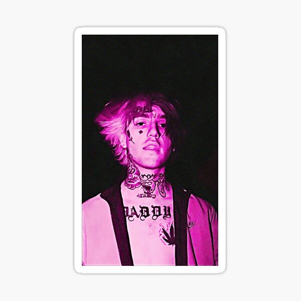 "Lil Peep neon pink" Sticker for Sale by JulianWiser | Redbubble