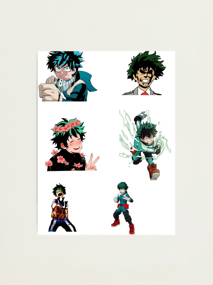 Lámina fotográfica «¡Paquete de pegatinas Deku de My Hero Academia (MHA ...