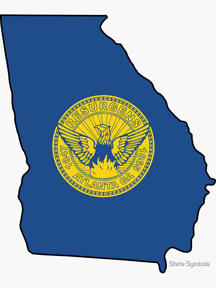 "Atlanta Flag Georgia" Sticker for Sale by State Symbols | Redbubble