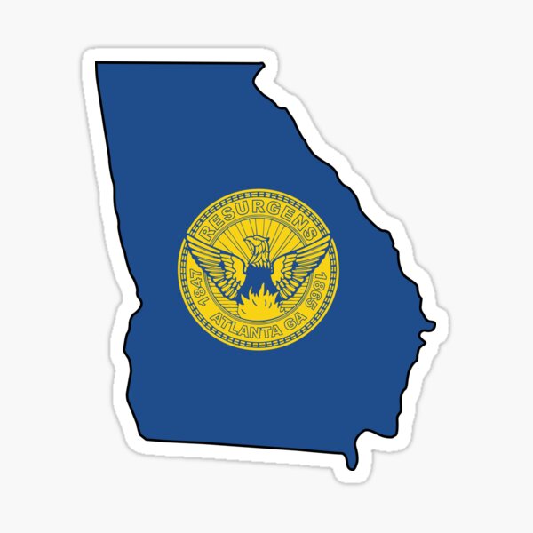 "Atlanta Flag Georgia" Sticker for Sale by State Symbols | Redbubble