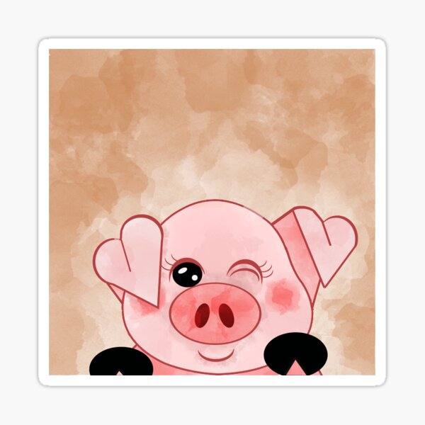 "PIGGY" Sticker by bubblepiggy | Redbubble