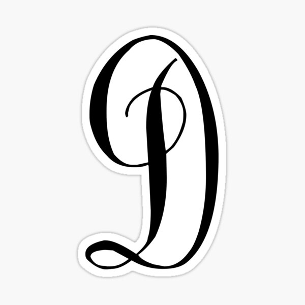 "D19" Sticker for Sale by MonogramMonkey | Redbubble