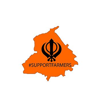 "Support Punjabi Farmers - Kisan" Sticker for Sale by Riazzzy | Redbubble