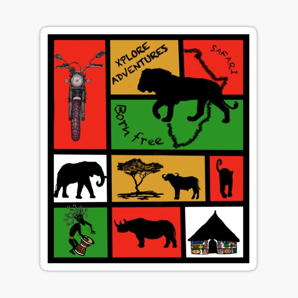 "Legend of the Big Five" Sticker for Sale by DitDot-Art | Redbubble